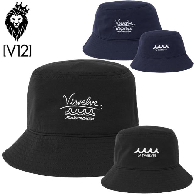 V12 ゴルフ × muta MARINE コラボ 2025 バケットハット MU12 HAT V122521-CP13 ヴィ・トゥエルヴ 【新品】25FW バケハ ハット 帽子 ゴルフウェア メンズ レディース ユニセックス V12 GOLF