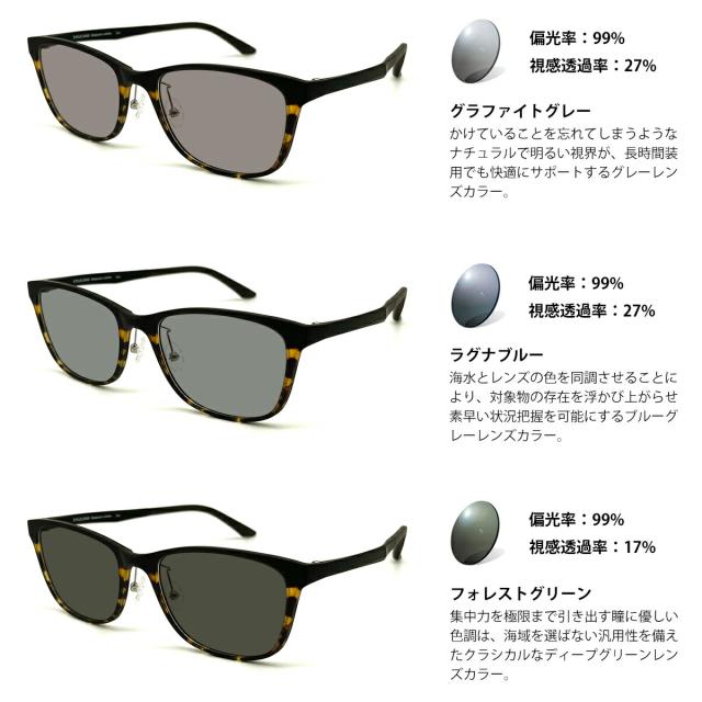 大きいサイズ 偏光 サングラス RARTS EC-1061 col.2 57mm EYEs CLOUD