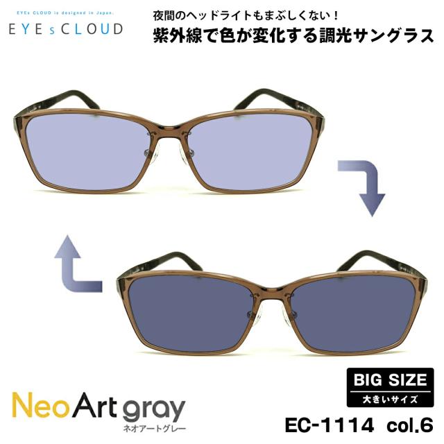 大きいサイズ 調光 サングラス ネオアート EC-1114 col.6 59mm EYEs