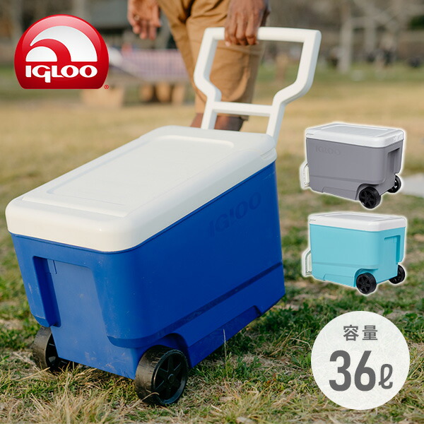 イグルー キャスター付き クーラーボックス 大型 ウィリークール 38 (36L)  34482/34499/34498  ホイール 車輪付き タイヤ クーラーBOX クーラーバッグ 保冷バッグ アウトドア イベント キャンプ おしゃれ   イグルー IGLOO   【送料無料】