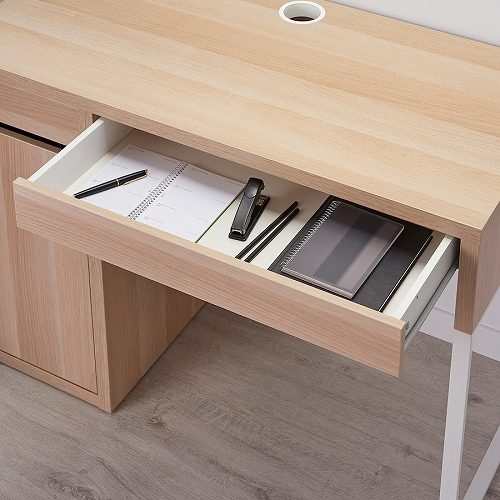 IKEA イケア デスク ホワイトステインオーク調 105x50cm IKEA イケア デスク ホワイトステインオーク調 105x50cm