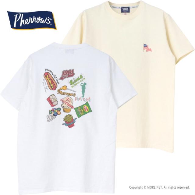 フェローズ PHERROW'S プリント半袖Tシャツ 25S-PT17 メンズ アメリカンフード