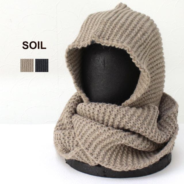 ソイル SOIL フードネックウォーマー BNSL2451 イタリア製 スヌード マフラー プレゼント 防寒 レディース