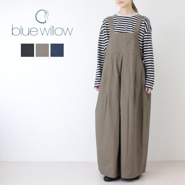 ブルーウィロー blue willow コットンタイプライターサロペット 01EFP14416 ワイド パンツ 無地 レディース