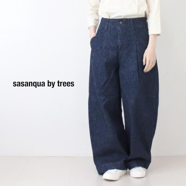 サザンカバイツリーズ sasanqua by trees デニムバナナトラウザーパンツ AN-133 日本製 ジーンズ ワイド カーブ ロング レディース