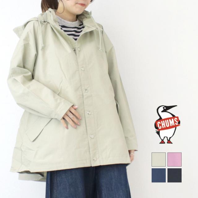 チャムス CHUMS Aラインマウンテンパーカー CH18-1357 ジャケット スタンドカラー ロゴ アウター ポンチョ 羽織 レディース