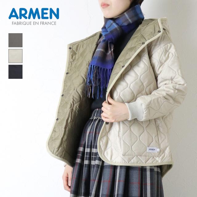 アーメン ARMEN ヒートキルトオーバーサイズフードジャケット NAM2561PP キルティング アウター 中綿 レディース