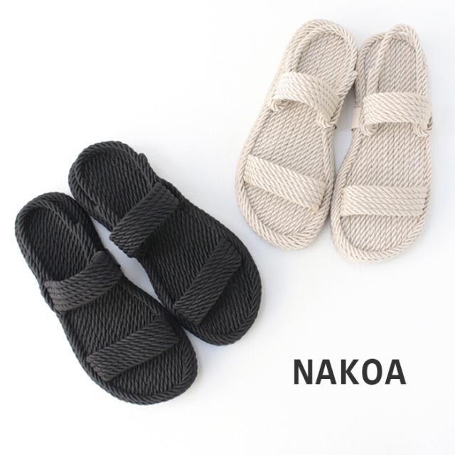 SALE セール/ ナコア NAKOA ヒールストラップロープサンダル NNKA2501 フラット 厚底 靴 レディース /返品・交換不可
