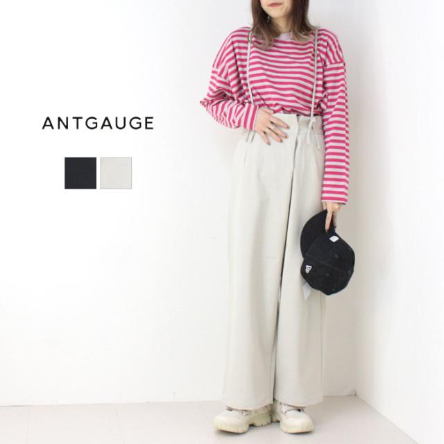 SALE セール/ アントゲージ Antgauge 2WAYラッシュツイルワイドサロペット C2298 パンツ 無地 ロング丈 肩紐取り外し可 レディース /返品・交換不可