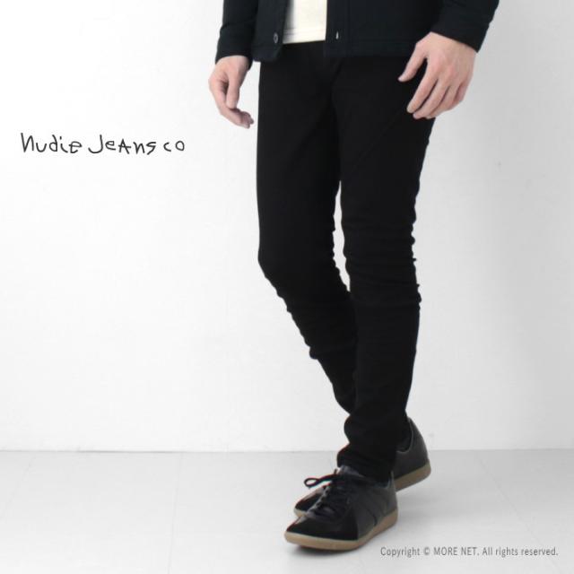 ヌーディージーンズ NUDIE JEANS タイトストレッチジーンズ Skinny Lin スキニーリン BLACK BLACK メンズ イタリア製 ブラック