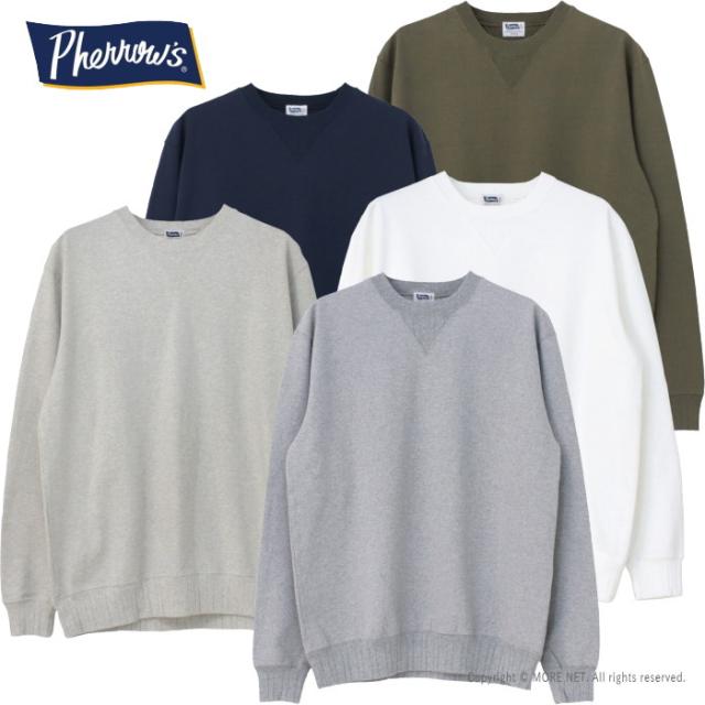 フェローズ PHERROW'S Vガゼット長袖Tシャツ 24W-PVGS メンズ 無地 スウェット