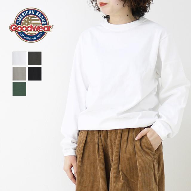 グッドウェア GOODWEAR コットンクルーネック長袖リブTシャツ NGW9951 正規代理店商品 USAコットン アメリカ製 レディース 2025秋冬