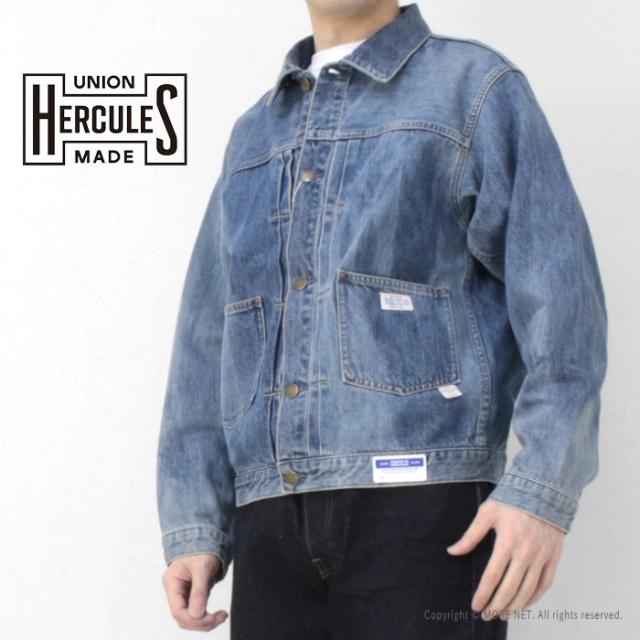 ユニオンヘラクレスメイド UNION HERCULES MADE デニムジャケット HE251L02 メンズ レディース Gジャン Wブリーチ