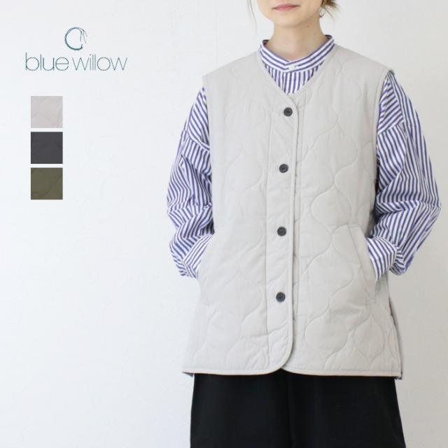 ブルーウィロー blue willow キルティングベスト 01EFP16468 中綿 無地 ライトアウター レディース