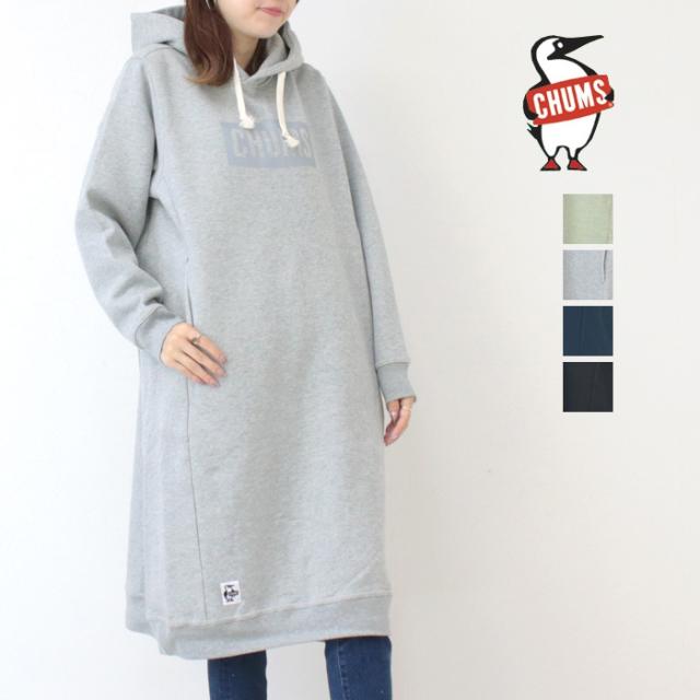 チャムス CHUMS チャムスロゴロングパーカー/CHUMS Logo Long Parka CH18-1359 ワンピース 裏起毛 スウェット レディース