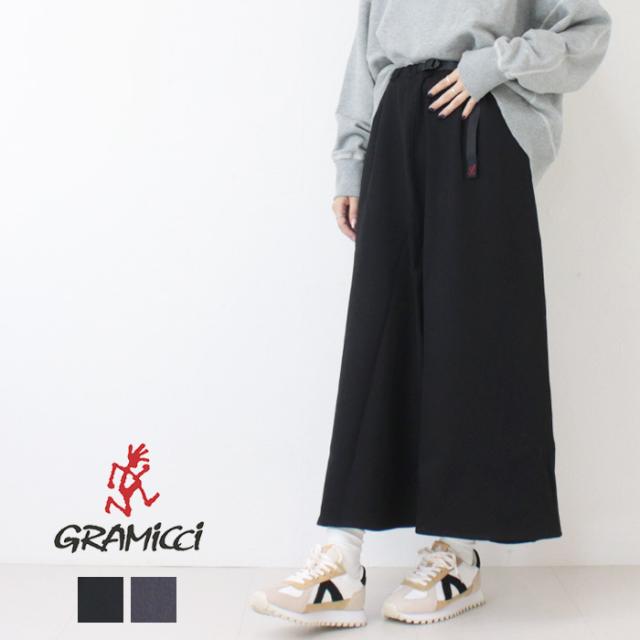 グラミチ GRAMICCI ウールライクフレアスカート/WOOL LIKE FLARE SKIRT GLSK5-FJP001 無地 ロング丈 ウエストゴム 裾直し対象外 レディース