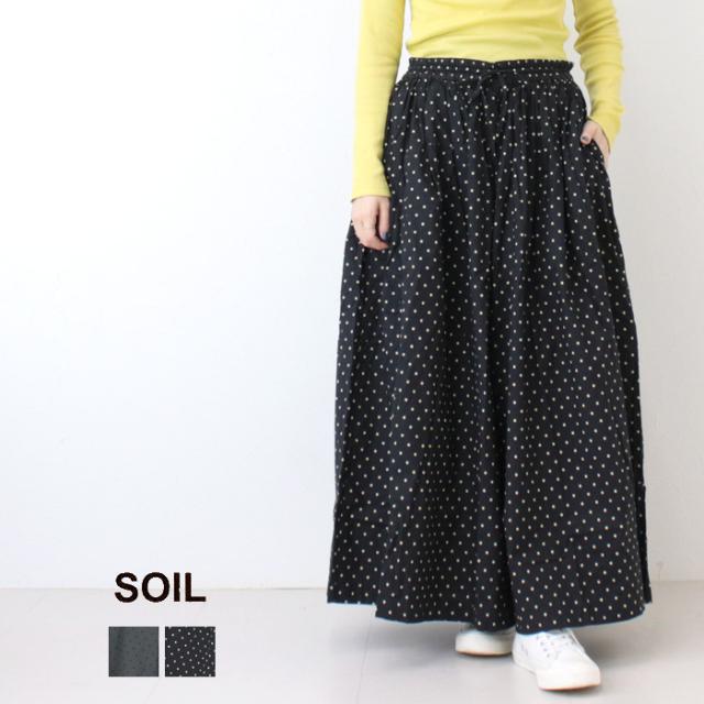ソイル SOIL 40sポプリンドットプリントキュロット NSL25535 パンツ ワイド 水玉 レディース 2025秋冬