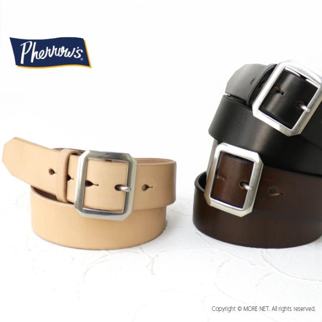 フェローズ PHERROW'S ベンズレザーベルト 40mm巾 PLB1 メンズ 日本製 ギャリソン 革