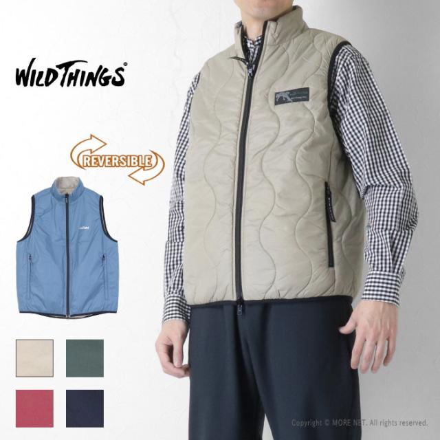 ワイルドシングス WILDTHINGS リバーシブルビレイベスト WT25140SK メンズ 中綿キルティング プリマロフト