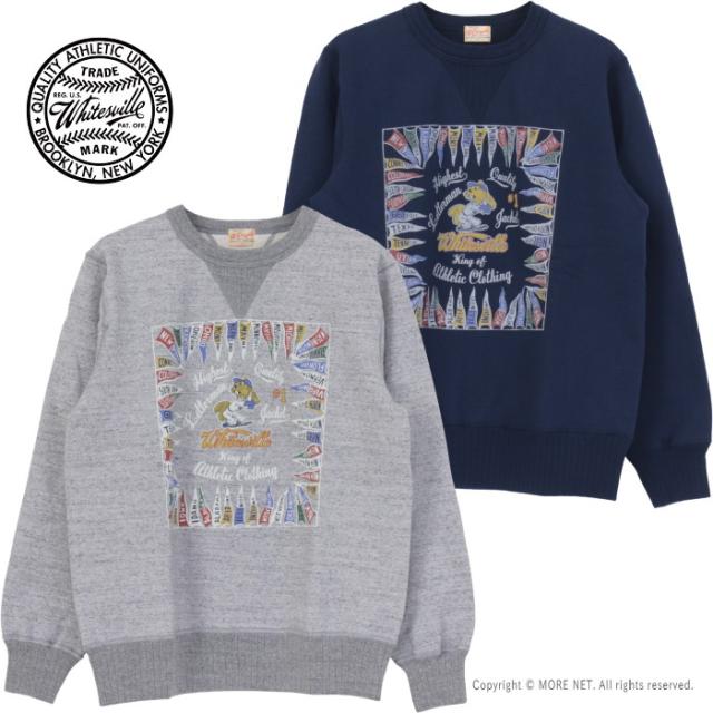 ホワイツビル WHITES VILLE 両Vガゼット プリントスウェットシャツ WV69614 メンズ 日本製 長袖