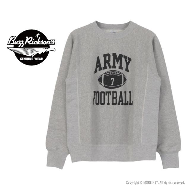 バズリクソンズ BUZZ RICKSON'S ホリゾンタルニッティングスウェットシャツ BR69644 メンズ 日本製 裏起毛 ARMY FOOTBALL