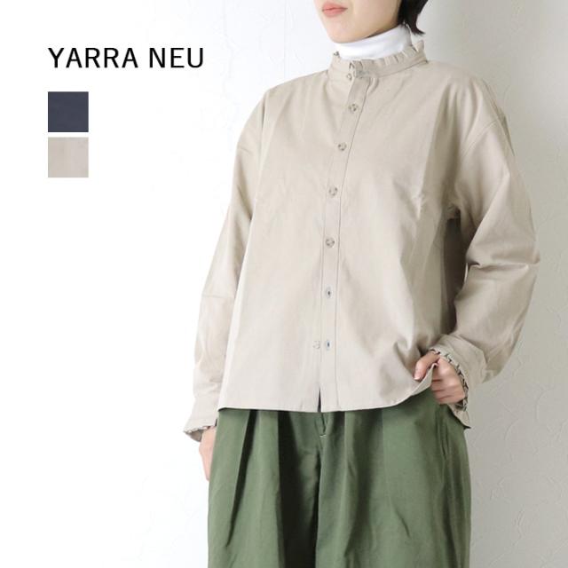 ヤラニュー YARRA NEU ヴィンテージワッシャー衿フリルシャツ 5553-423 フリルネック 長袖 レディース