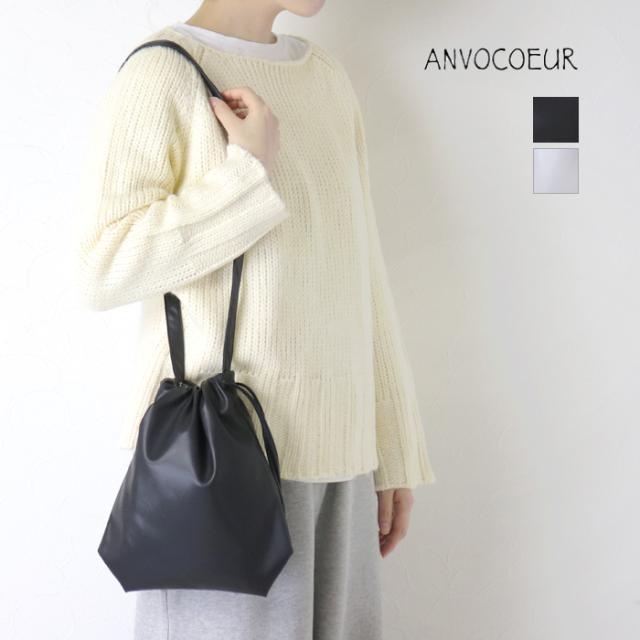 アンヴォクール ANVOCOEUR エコレザー巾着バッグ AC25406/actiniaria アクティニアリア カバン ショルダー 日本製 レディース