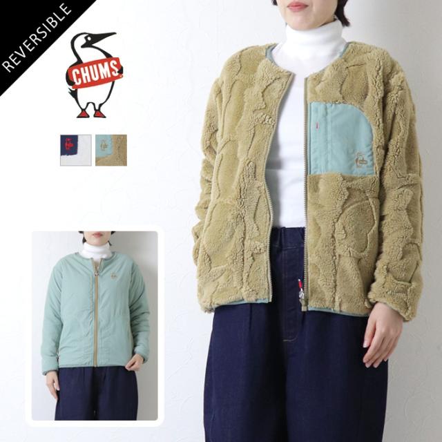 チャムス CHUMS ブービーエルモリバーシブルジャケット CH14-1478 ブルゾン ワンポイント レディース