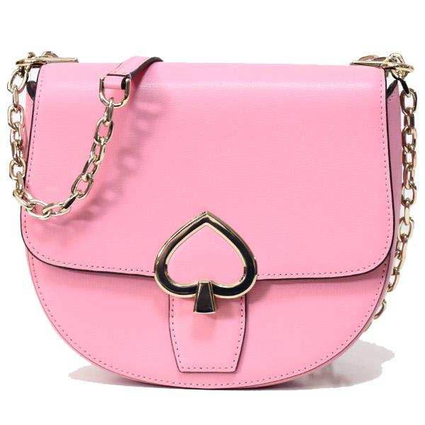 ケイトスペード バッグ katespade スムースレザー ロビン ロゴ ミディアム チェーン 2way 斜めがけ ショルダーバッグ ブライトカーネーション WKRU6547