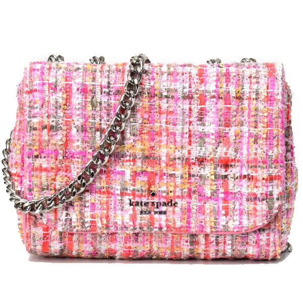 ケイトスペード バッグ katespade ファブリック レザー ブライアー レーン キルティング ツイード ミニ エメリン 2way クロスボディー 斜めがけ ショルダーバッグ ピンクマルチ WKRU6418