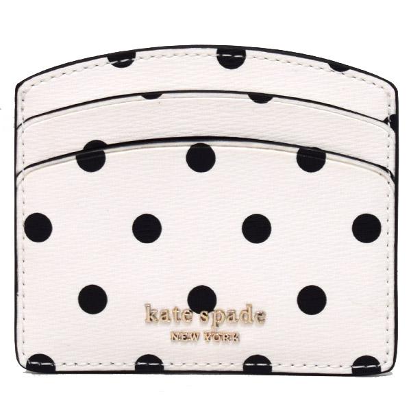 ケイトスペード カードケース katespade PVC スペンサー カバナ ドット 水玉 カードホルダー カードケース オプティックホワイトマルチ【訳あり】PWRU7927