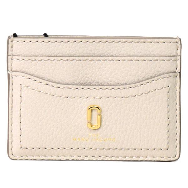 マークジェイコブス カードケース MARC JACOBS グレインレザー ザ ソフト ショット DOUBLE J ロゴ カードケース 名刺入れ クリーム M0015121