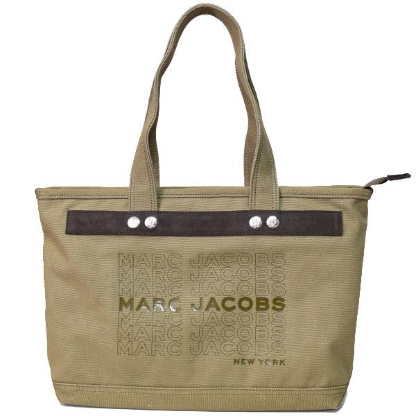 マークジェイコブス バッグ MARC JACOBS キャンバス ユニバーシティ ロゴ ミディアム ショルダー トートバッグ スパニッシュモス M0016405