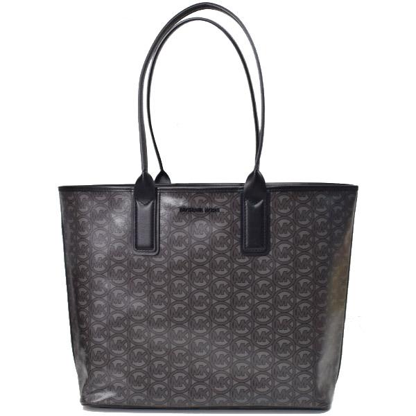 マイケルコース バッグ MICHAEL KORS PVC レザー モノグラム ロゴ ラージ ジュディ トートバッグ ブラック 35H1T2JT3C