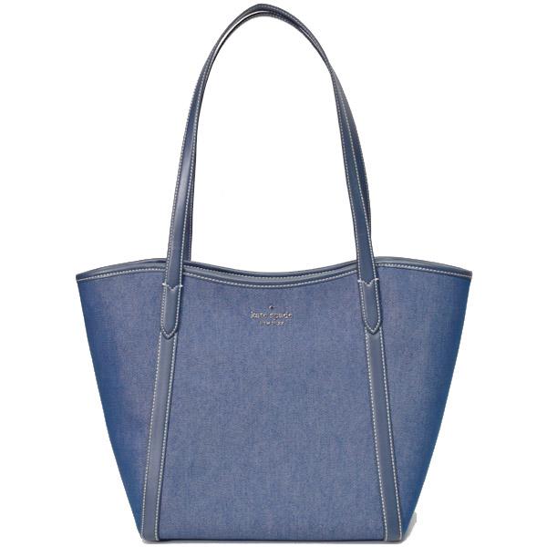 ケイトスペード バッグ katespade キャンバス レザー デニム ファブリック ロゴ トートバッグ ブルーマルチ K7385