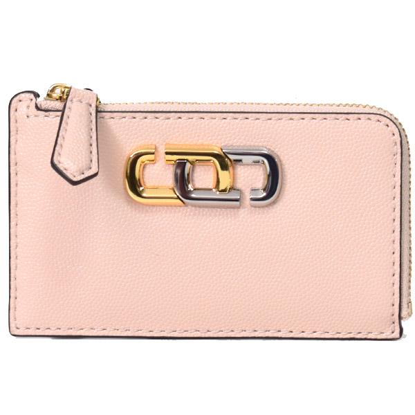 マークジェイコブス 小銭入れ MARC JACOBS コーティングレザー ザ J リンク スモール トップ L字 ジップ ウォレット キーリング付き カードケース ケース アプリコットベージュ M0017056