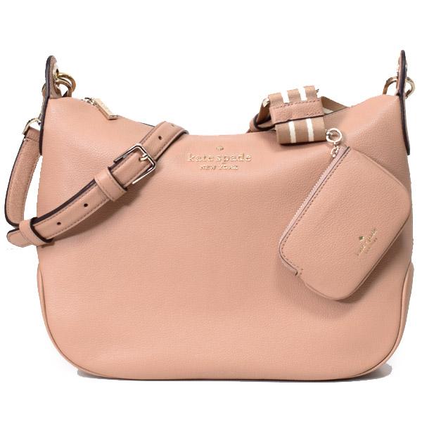 ケイトスペード バッグ katespade ぺブルレザー ポーチ付き 斜めがけ クロスボディ ショルダーバッグ ライトフォーン K5807