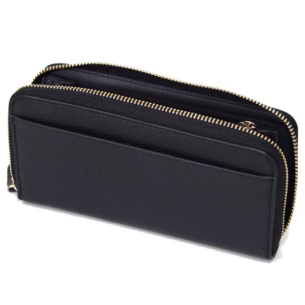 ケイトスペード 長財布 katespade ぺブルレザー エラ ロゴ ラージ