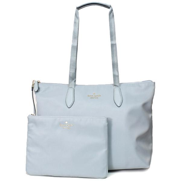 ケイトスペード バッグ katespade ナイロン PVC メル ザ リトル ベット パッカブル 収納ポーチ付 折りたたみ可能 トートバッグ アヴァロンミスト WKR00625