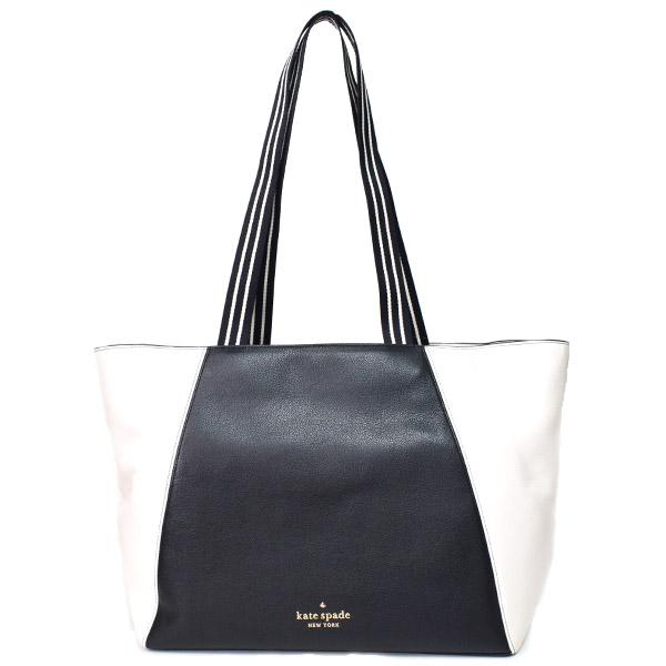 ケイトスペード バッグ katespade レザー カラーブロック バイカラー ロゴ ラージ ダブル ハンドル ツートン 2way ショルダー トートバッグ ブラックマルチ KA800