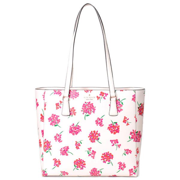 ケイトスペード バッグ katespade PVC レザー ペリー フラワー 花柄 ラップトップ ラージ トート バッグ フレッシュピーチ KC796