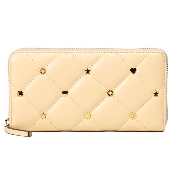 トリーバーチ 長財布 TORY BURCH キルティング レザー スタッズ ロゴ コンチネンタル ジップ アラウンド ウォレット ソフトサーブ 163010