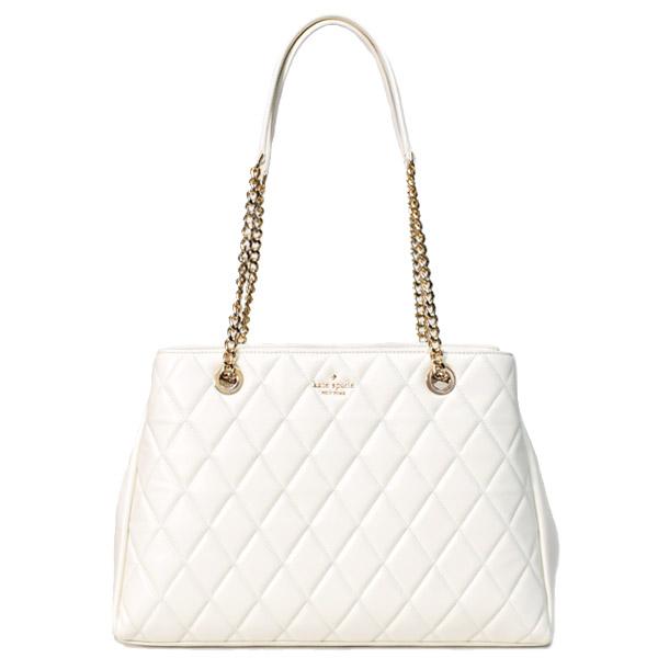 ケイトスペード バッグ katespade キルティング レザー キャリー ロゴ ミディアム チェーン ハンドル コンパートメント トートバッグ メレンゲ KH229