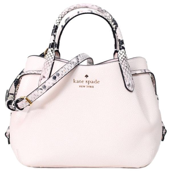 ケイトスペード バッグ katespade パイソン ぺブルレザー エンボスド スネーク ダンプリン ロゴ スモール コンパートメント サッチェル 2WAY クロスボディ 斜め掛け ショルダー ハンドバッグ パウダードシュガー KK095