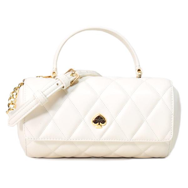 ケイトスペード バッグ katespade レザー キルティング ハート バレル 2way フラップ クロスボディ ショルダー ハンドバッグ メレンゲ KK175