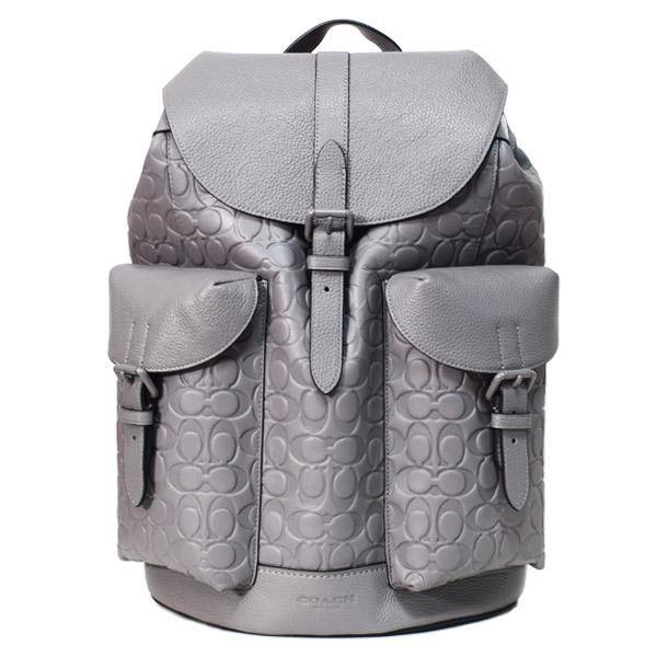 コーチ メンズ バッグ COACH レザー 型押し シグネチャー ワーナー ラージ バックパック リュックサック バッグ チャコール CAK26