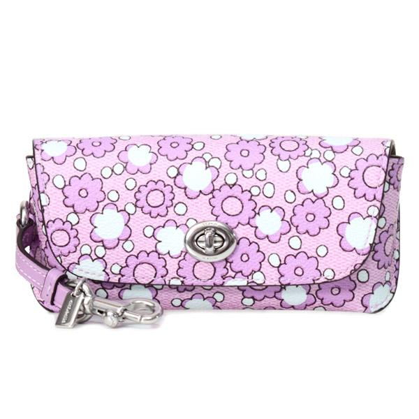 コーチ 眼鏡ケース COACH コーティングキャンバス レザー 花柄 フラワー プリント ストラップ付き サングラス 眼鏡 ケース リリーマルチ CBH02