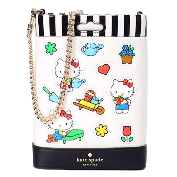 ケイトスペード ハローキティ スマホショルダー katespade キティちゃん コラボ レザー フォン ポーチ チェーン 2way クロスボディ 斜めがけ ショルダーバッグ マルチ KK224