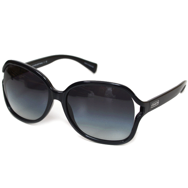 コーチ サングラス COACH ロゴ フレーム サングラス（ケース付き）ブラック L927