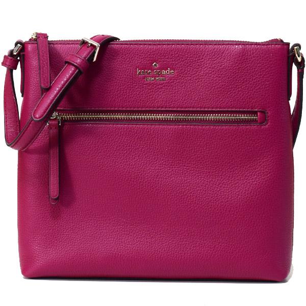ケイトスペード バッグ katespade ペブルレザー ジャクソン トップ ジップ クロスボディ 斜めがけ ショルダーバッグ クランベリーカクテル WKRU5941